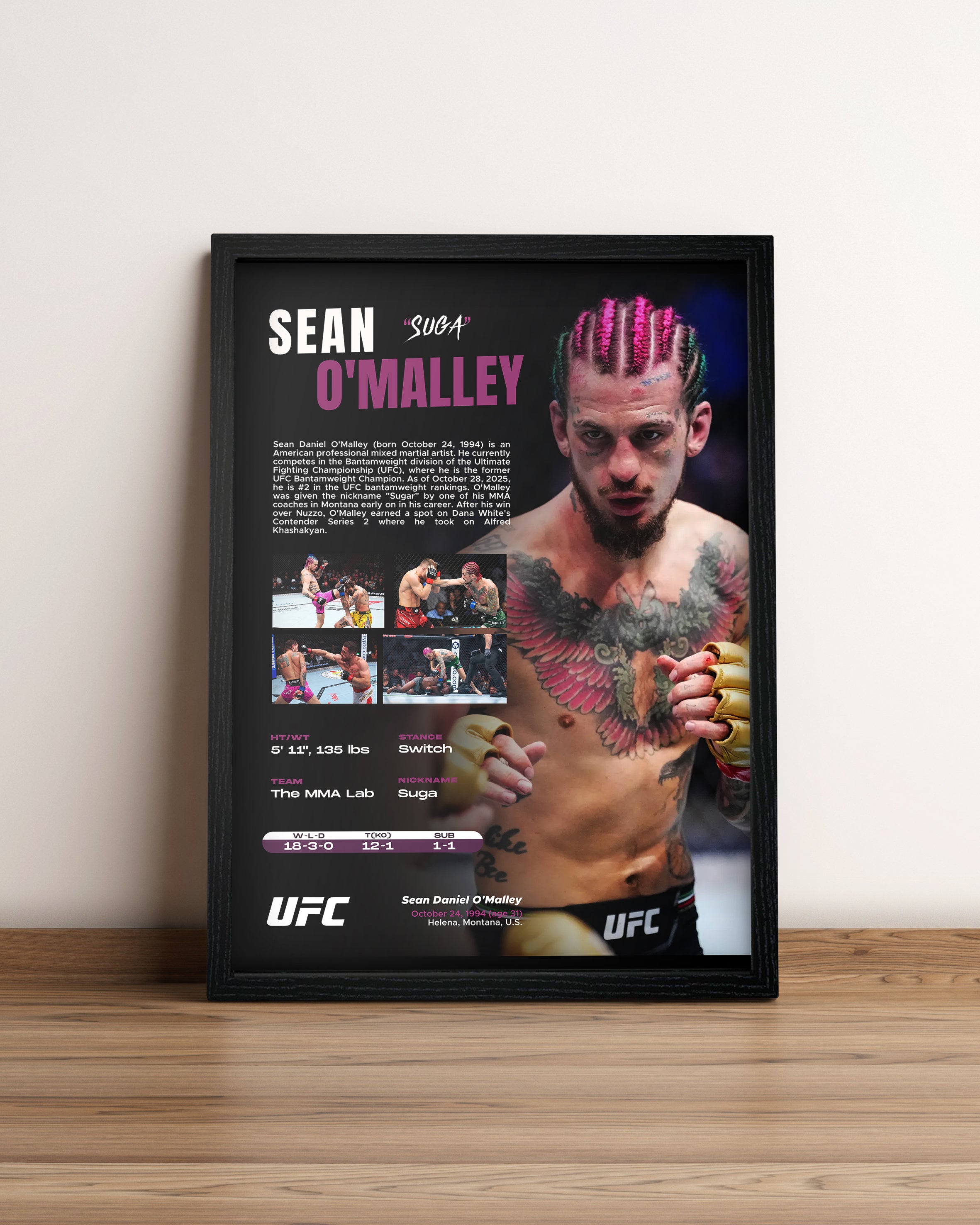 Sean O'Malley - Cuadro Deportista #6 – Feel So Close
